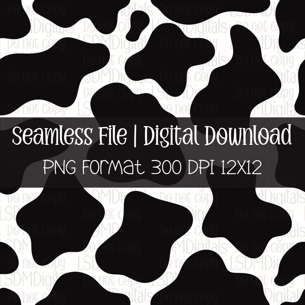 Black White Cow - Etsy