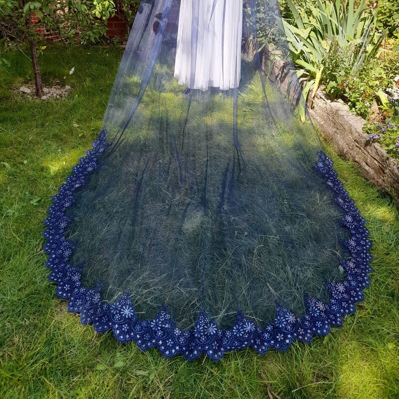 Royal Blue Wedding Veil - Etsy