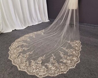 Champagne Veil - Etsy