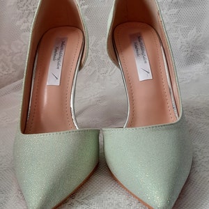 Sage Green Bridal Shoes,shoes for Bridesmaid,glitter Shoes - Etsy