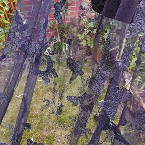 Black Gothic Cape With Intricate Butterfly Design - Perfect Wedding ...