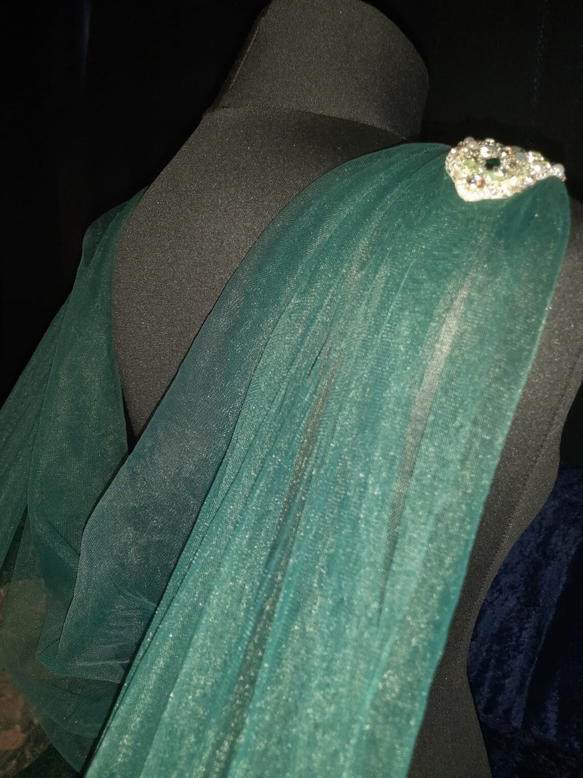 Unique Emerald Green Lace Edge Cloak for a Regal and Romantic Wedding ...