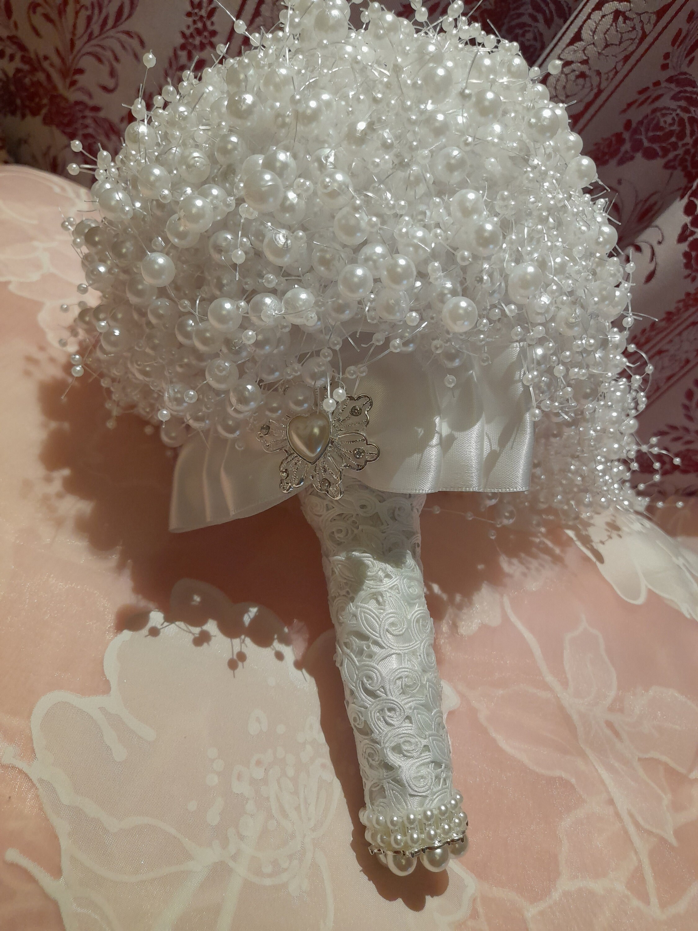 Pearl Waterfall Bridal Bouquetcascading Bouquetwedding - Etsy