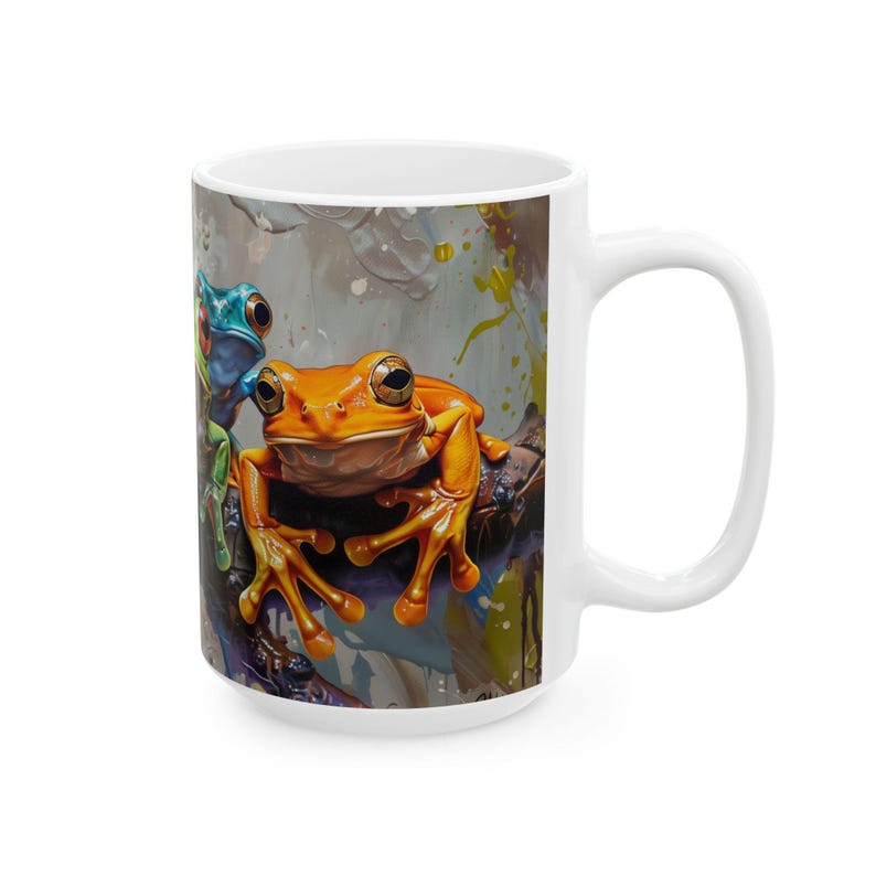 Tree Frogs Brightly Colored Amphibians Coffee Tea or Coco Mug ...