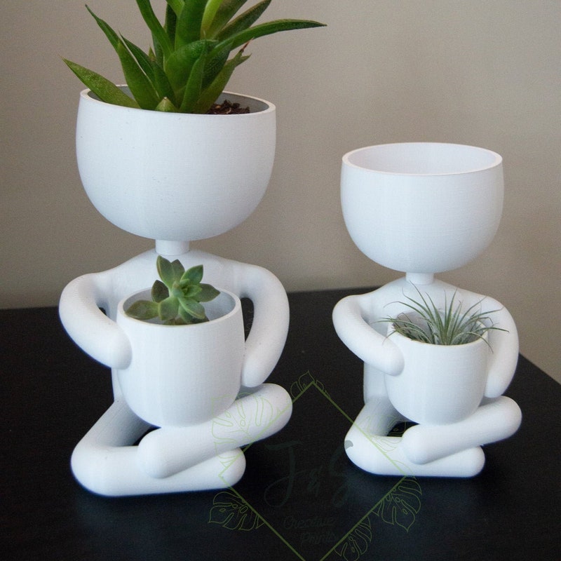 3d Printed People Planter - Etsy