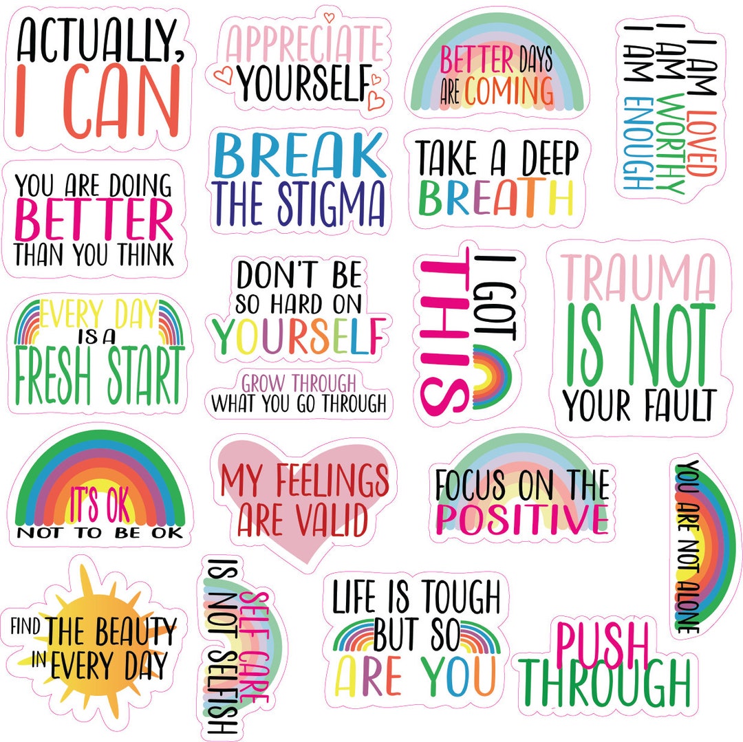 20 Stay Positive Stickers High Quality Vinyl Waterproof - Etsy