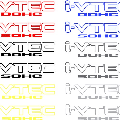 2X I-vtec DOHC Decal Sticker Vinyl for Honda Accord Civic - Etsy