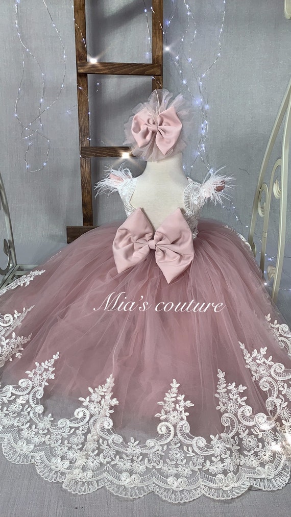 Pink & White High Low Shabby Chic Lace Vintage Style Open Back - Etsy