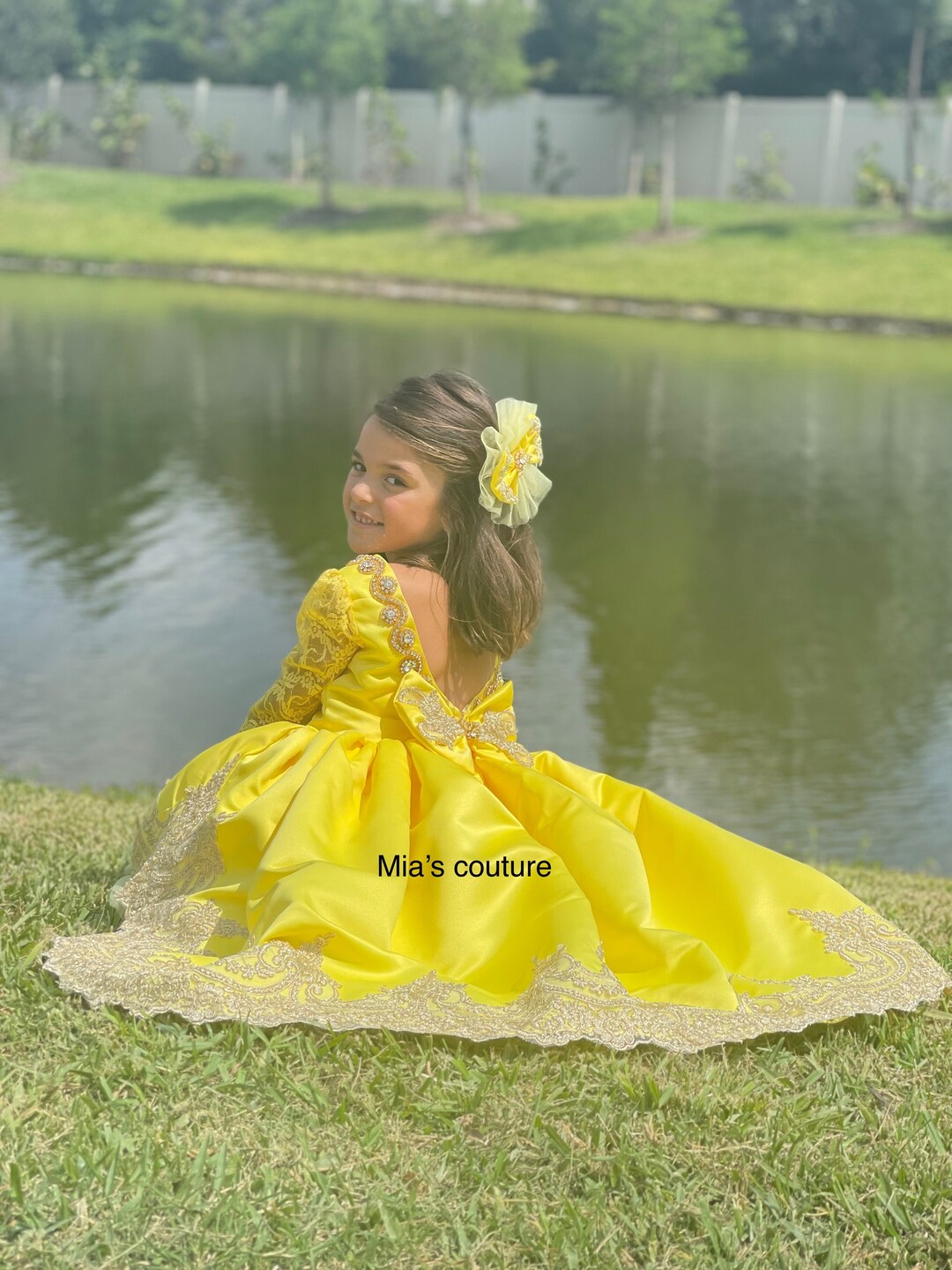 Girls Yellow and Gold Belle Dress, Beauty and the Beast, Yellow & Gold ...
