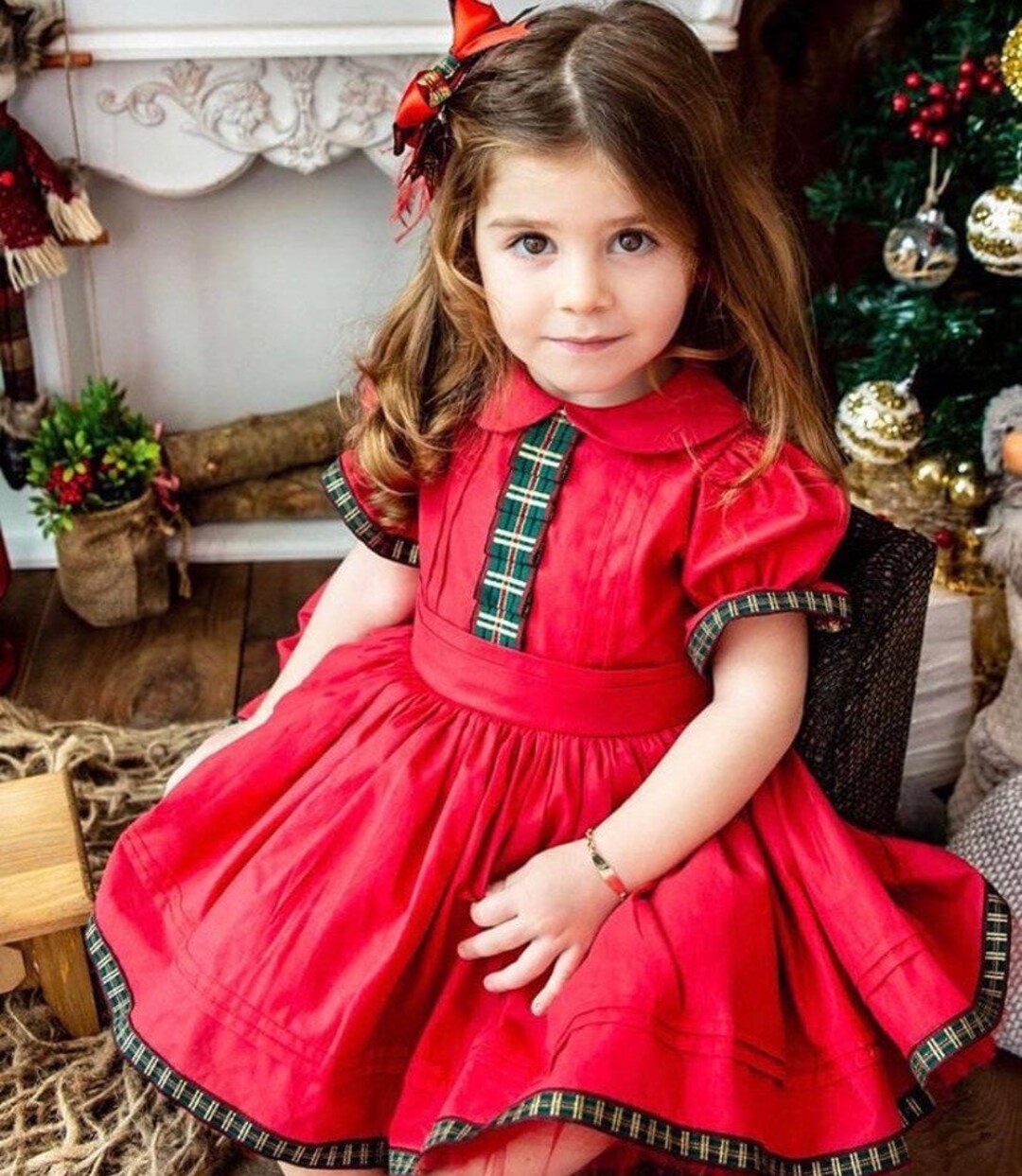 Red & Green Vintage Style Christmas Plaid Holiday Dress - Etsy