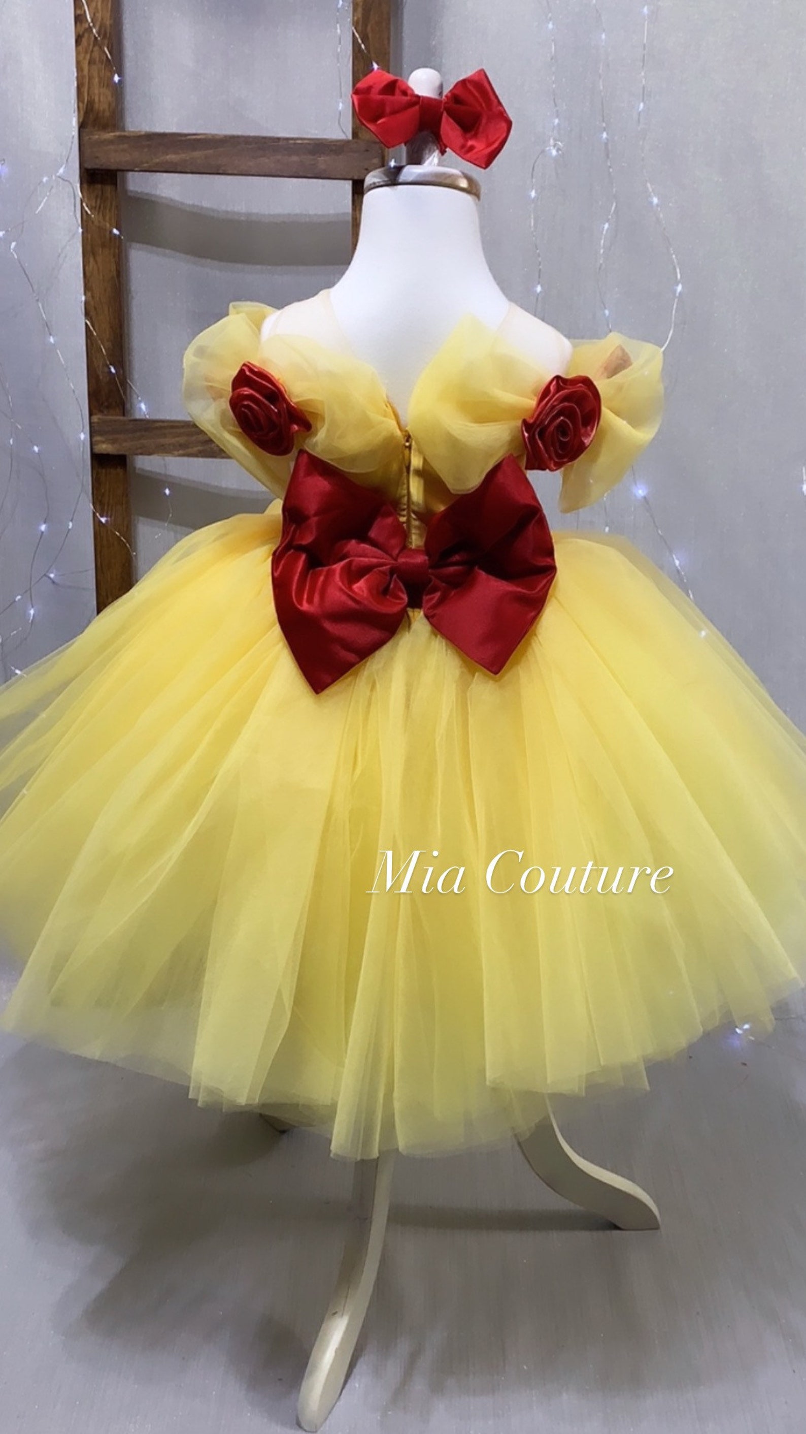 Gold Tulle Belle Formal Flower Girl Dress for Special Occasion ...