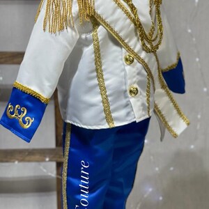 Boys Prince Charming Inspired Suit, Royal Blue Boys Suit, Boys Gold ...