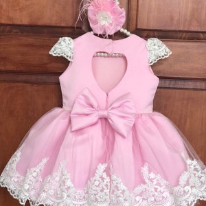 White & Pink Vintage Lace Heart Open Cut Out Big Bow Pearl Embedded ...