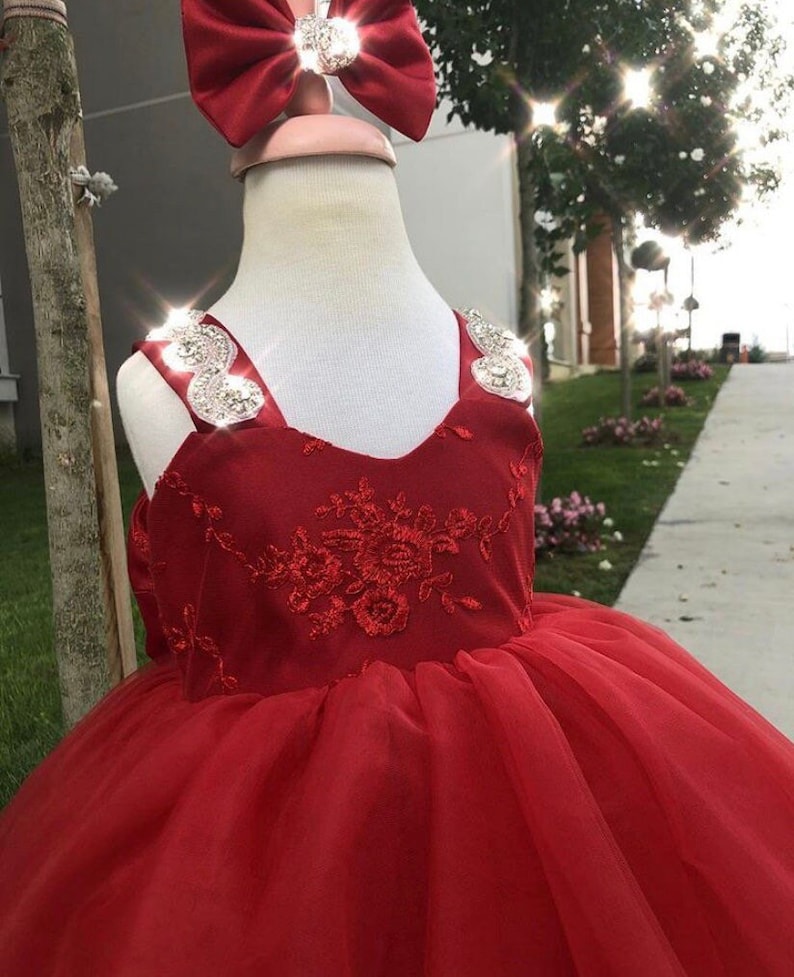 Red and Silver Girl Dress Red Dress Toddler Valentines Dress - Etsy