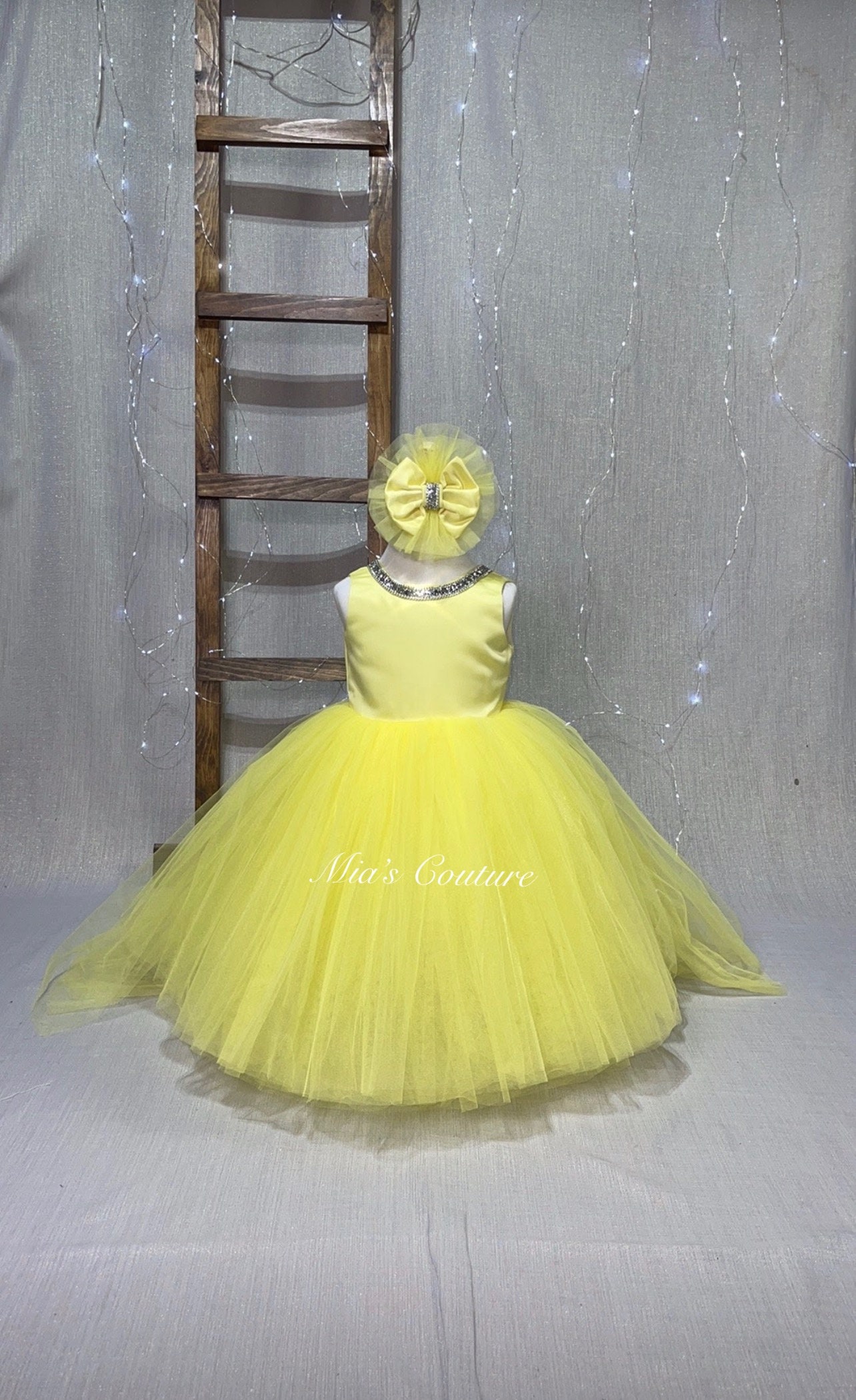Princess Gown Yellow Ball Gown Baby Dress Full Length Gown - Etsy