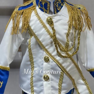 Boys Prince Charming Inspired Suit, Royal Blue Boys Suit, Boys Gold ...