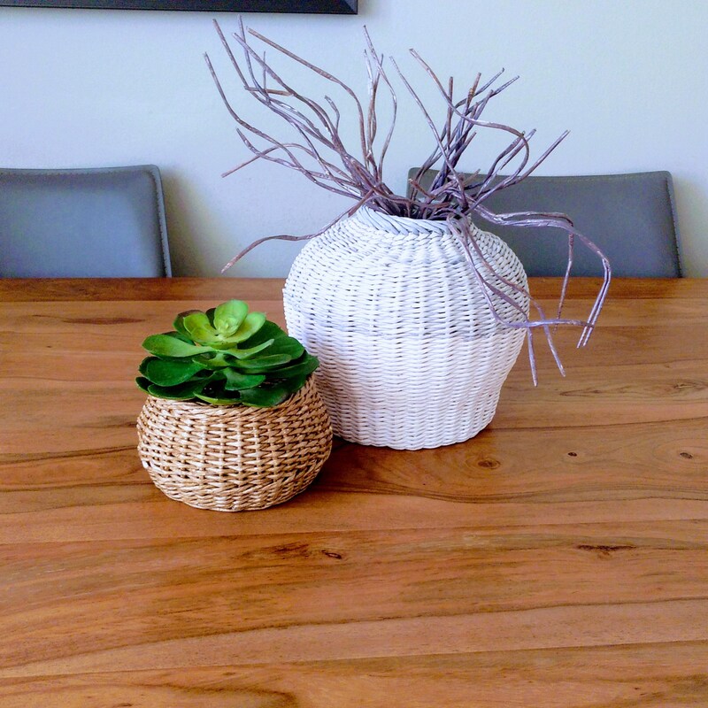 Rattan Vase - Etsy