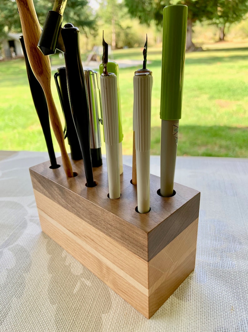 JESSIE A Calligrahpy Pen Block Holding up to 10 Pens. - Etsy