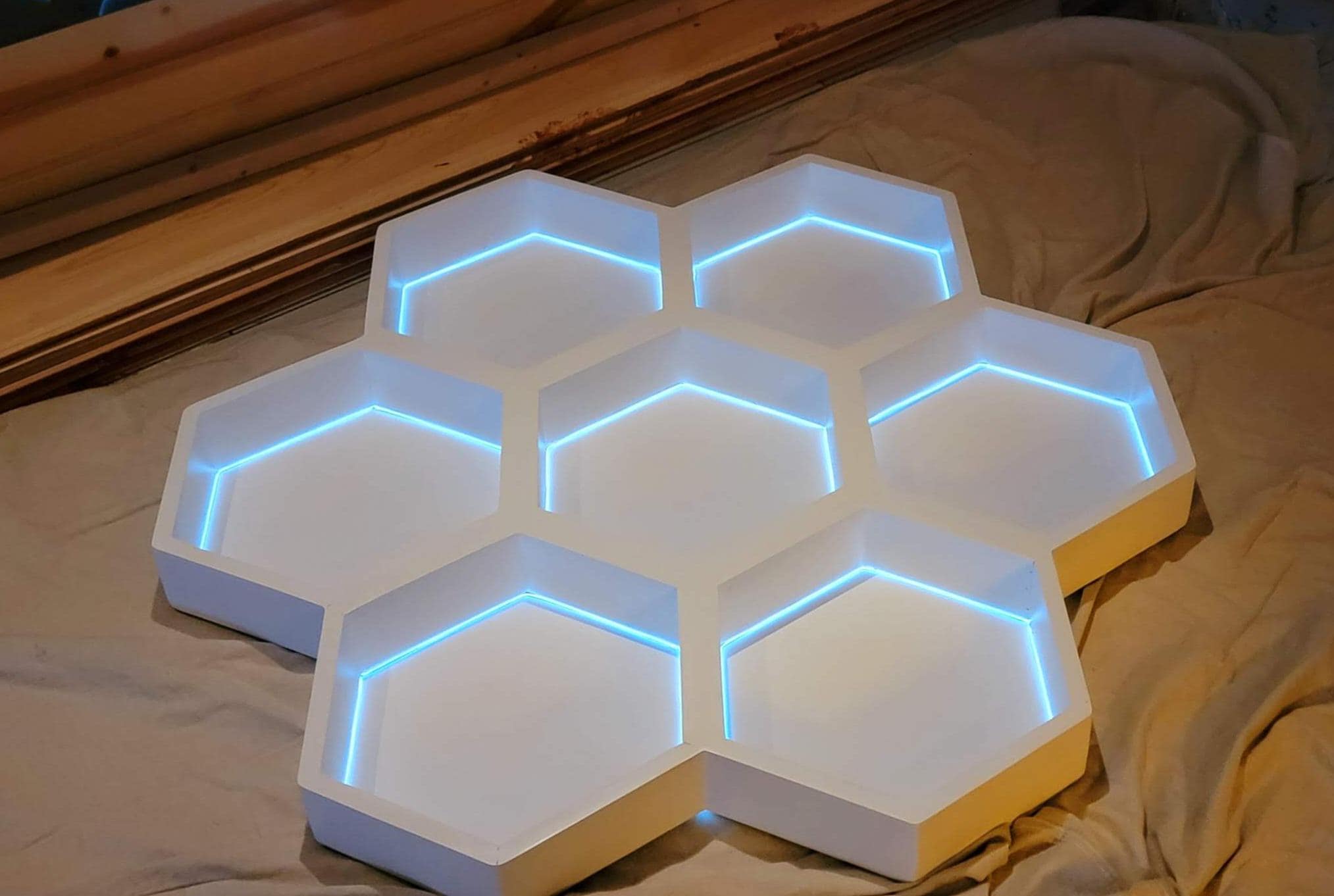 Hexagon Floating Shelves, Turtle Shell Design, Honeycomb Shelves, With ...