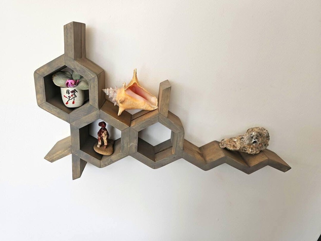 THC Molecule Shelf With LED Lights | Handmade Wood Cannabis Wall Art - Etsy