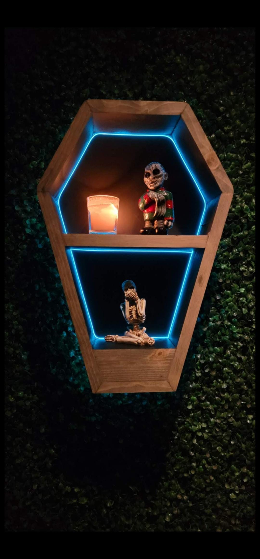 Gothic Coffin Shelf With LED Lights - Spooky Decor - Etsy
