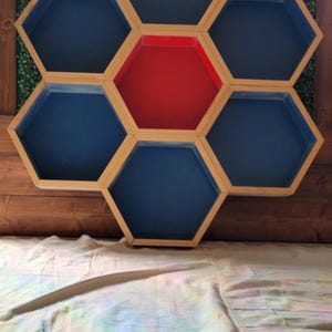 Hexagon Floating Shelves, Turtle Shell Design, Honeycomb Shelves, With ...