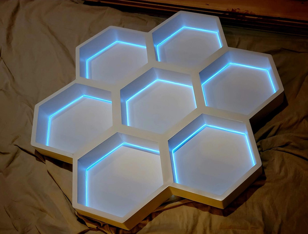 Hexagon Floating Shelves, Turtle Shell Design, Honeycomb Shelves, With ...