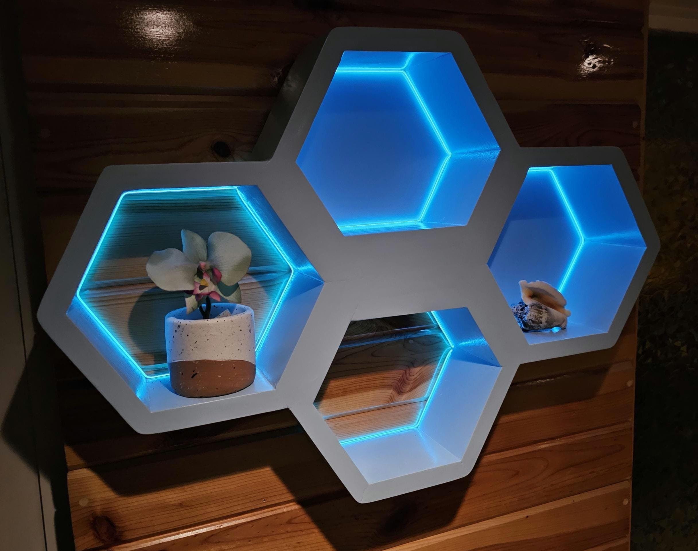 Beautiful Honeycomb Shelves Made From Scratch Handcrafted Hexagon ...