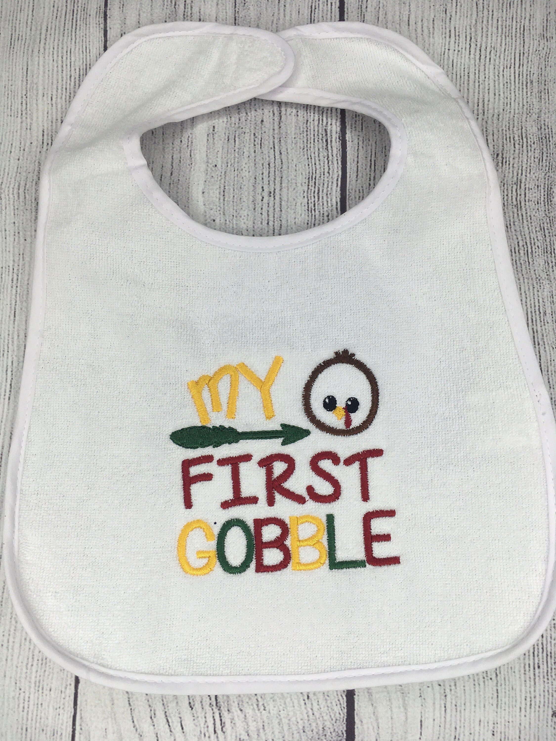 Thanksgiving Bib Holiday Baby Bib Monogram Baby Bib Custom - Etsy