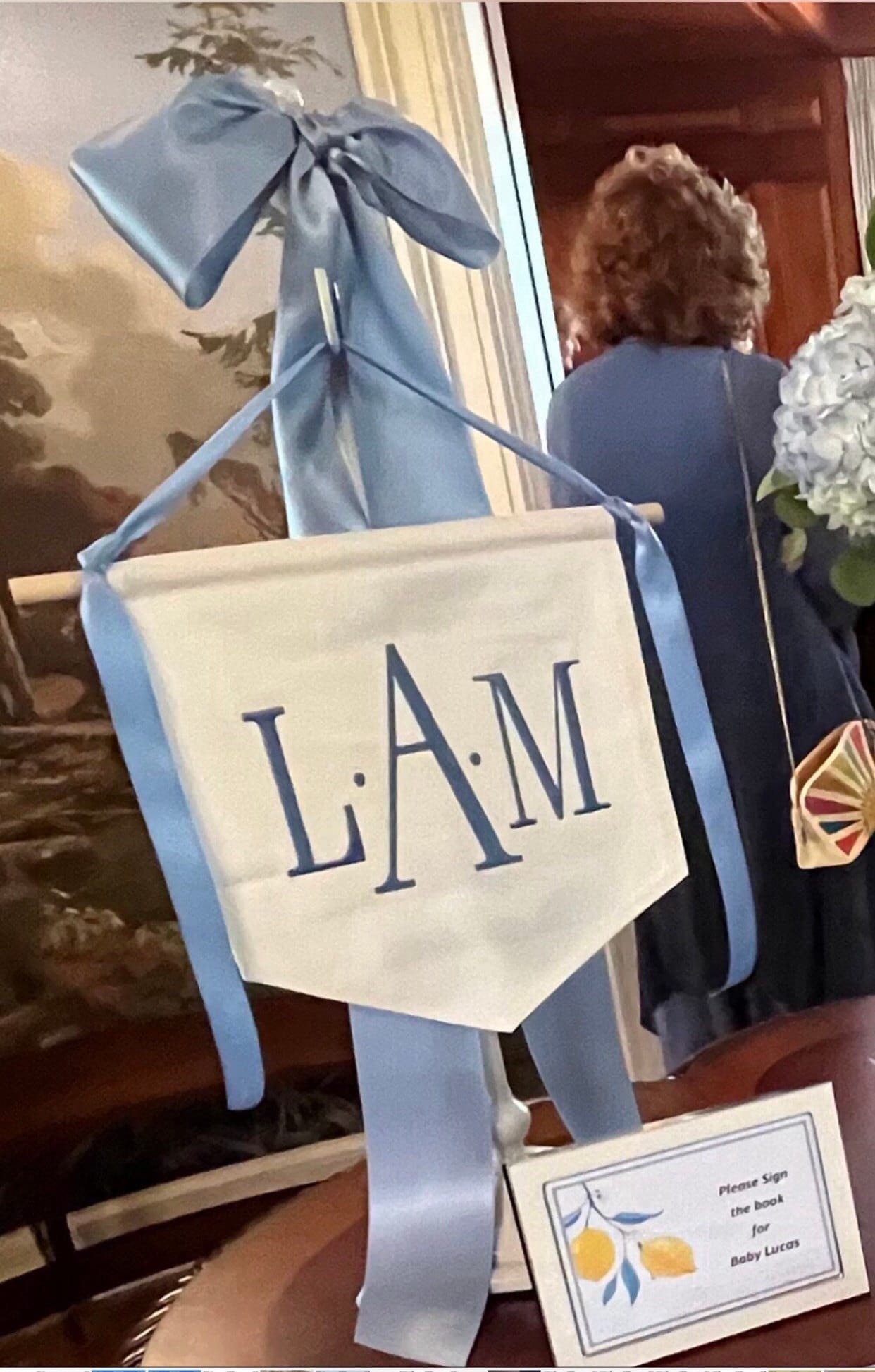 Baby Girl Monogrammed Canvas Banner, New Born Boy Baby Banner, Baby ...