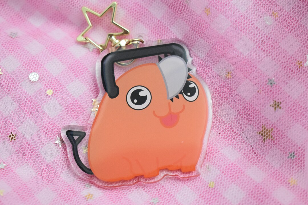 Csm Demon Chainsaw Dog Pochi Epoxy Keychains - Etsy