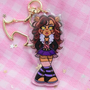 Monster High Keychains Draculaura, Clawdeen, Frankie, Lagoona, Ghoulia ...