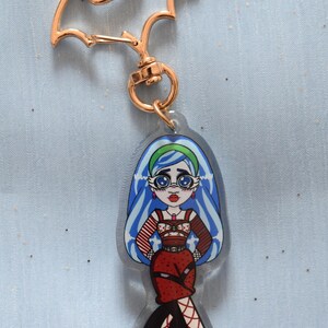 Monster High Keychains Draculaura, Clawdeen, Frankie, Lagoona, Ghoulia ...