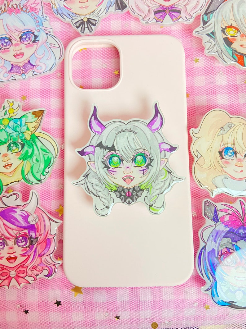 Vshojo Vtuber Acrylic Phone Grip Ironmouse Nyanners Froot - Etsy