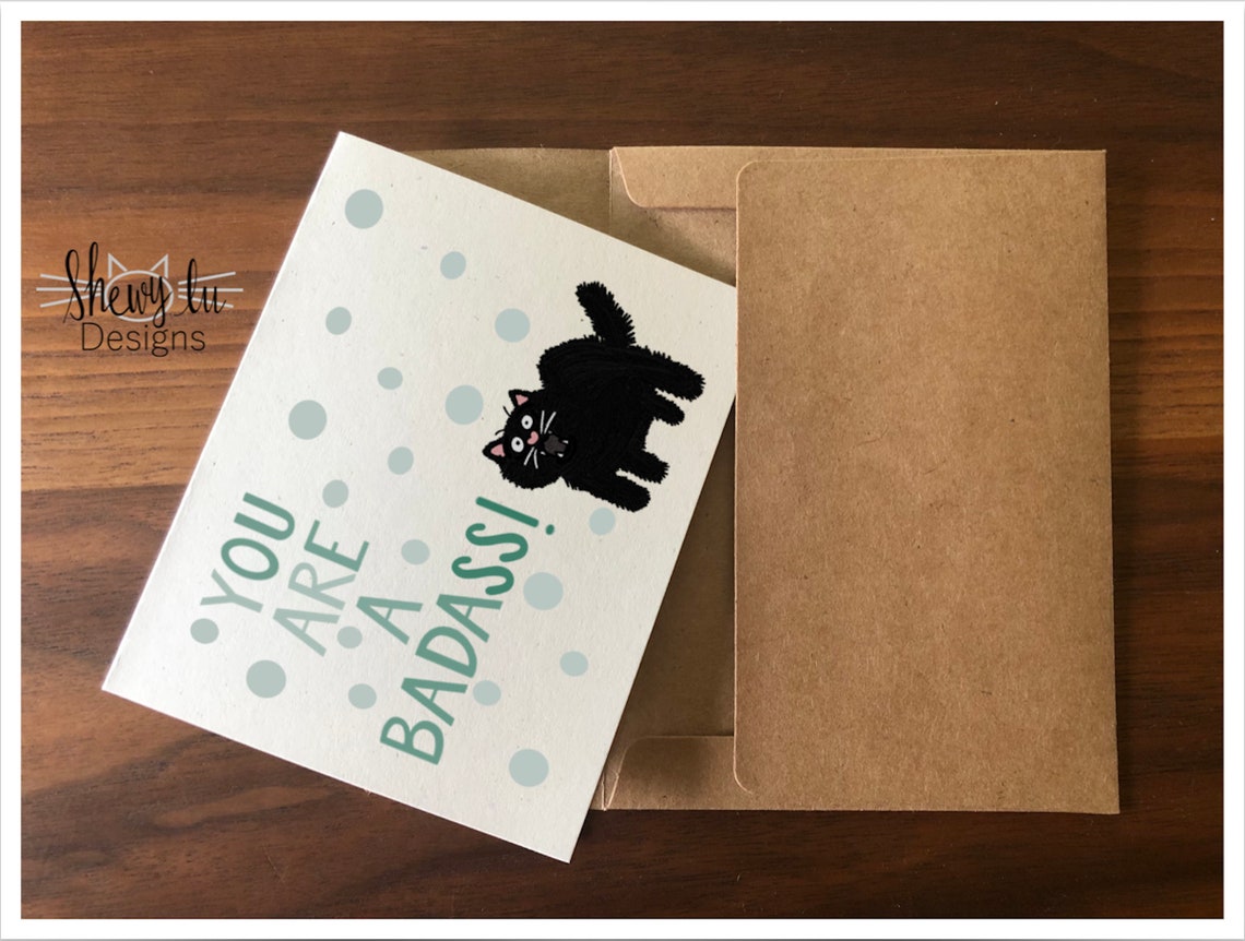 Celebration Card: You Are a Badass blank Interior - Etsy