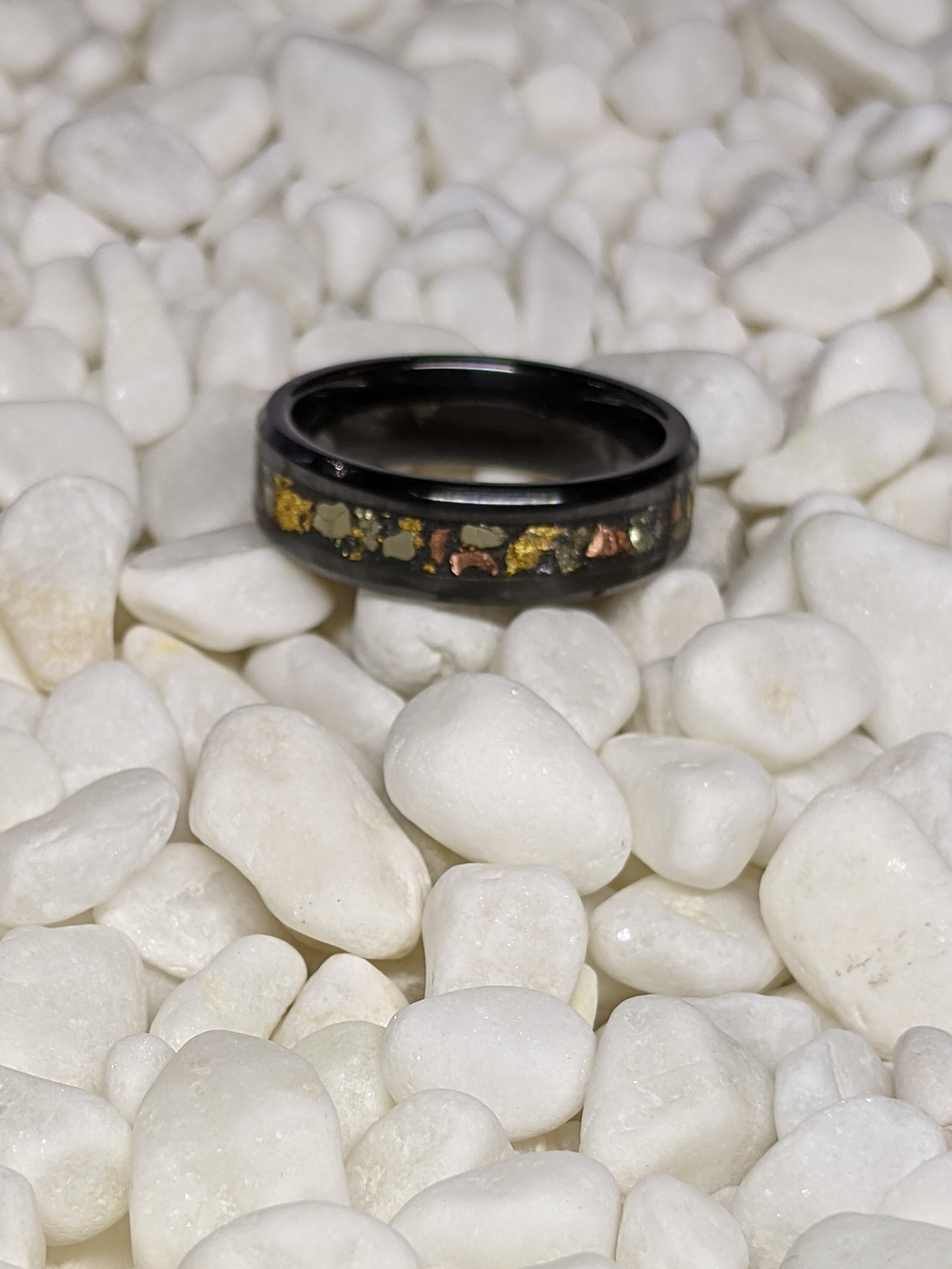 24k Gold Meteorite Iron Pyrite & Copper Inlay Iridescent - Etsy