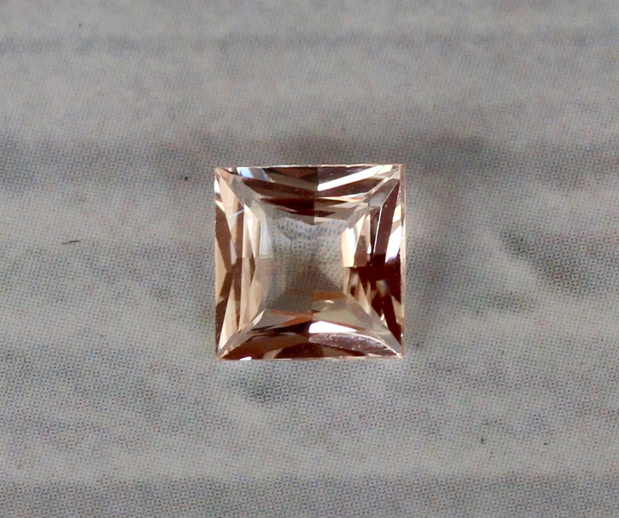 0.77Carat Natural Peach Sapphire Gemstone Princess Cut | Etsy