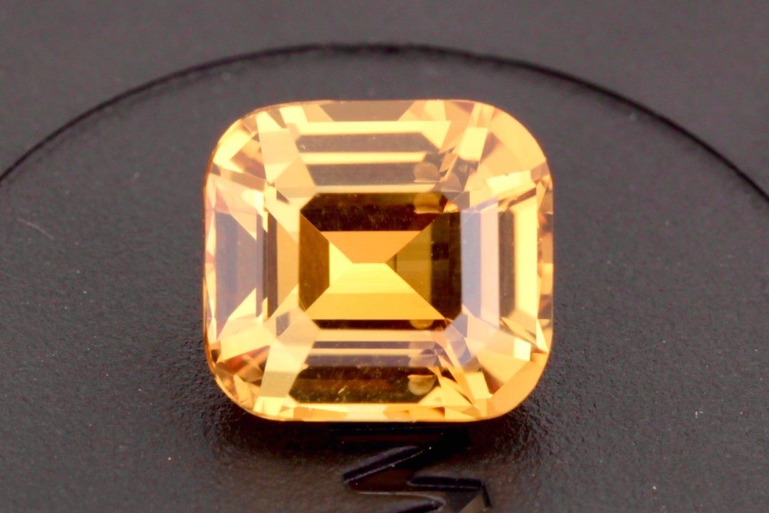 SOLD 2.18carat Natural Orange Sapphire Ascher Cut Brilliant Luster ...