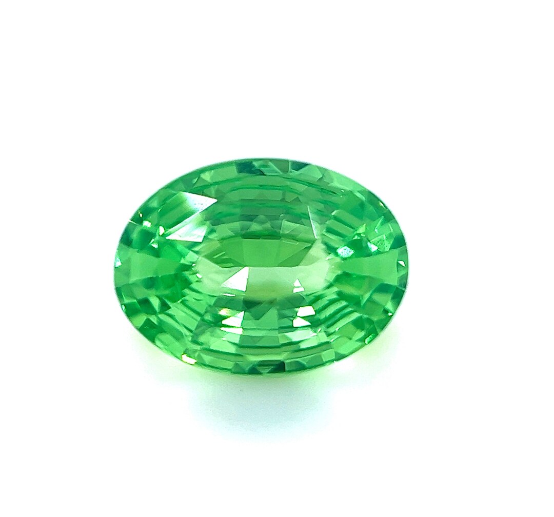 Grossularite Garnet 2.04carat Natural Tsavorite Gemstone Oval Shape ...