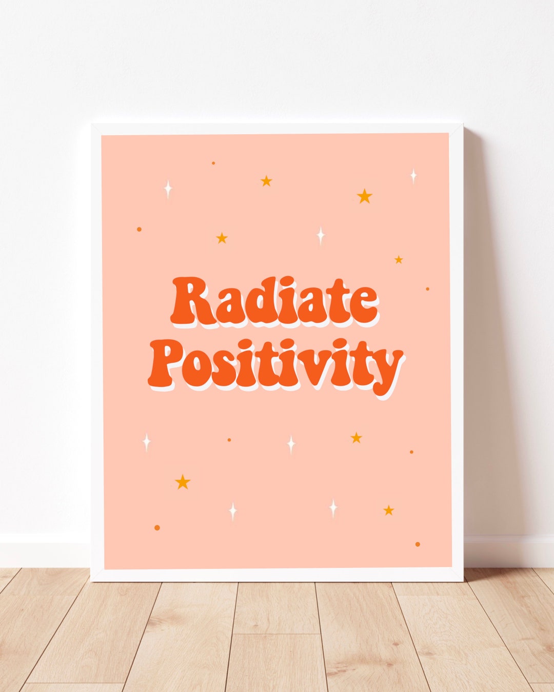 Radiate Positivity Wall Art, Printable Art, Quote Print, Positive ...