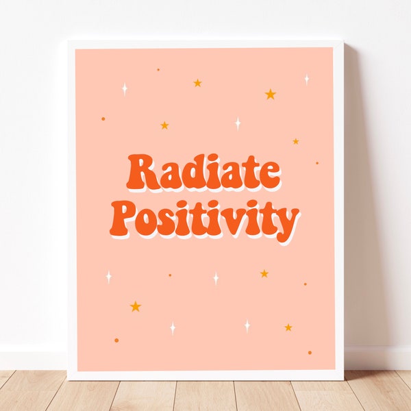 Radiate Positivity Poster - Etsy