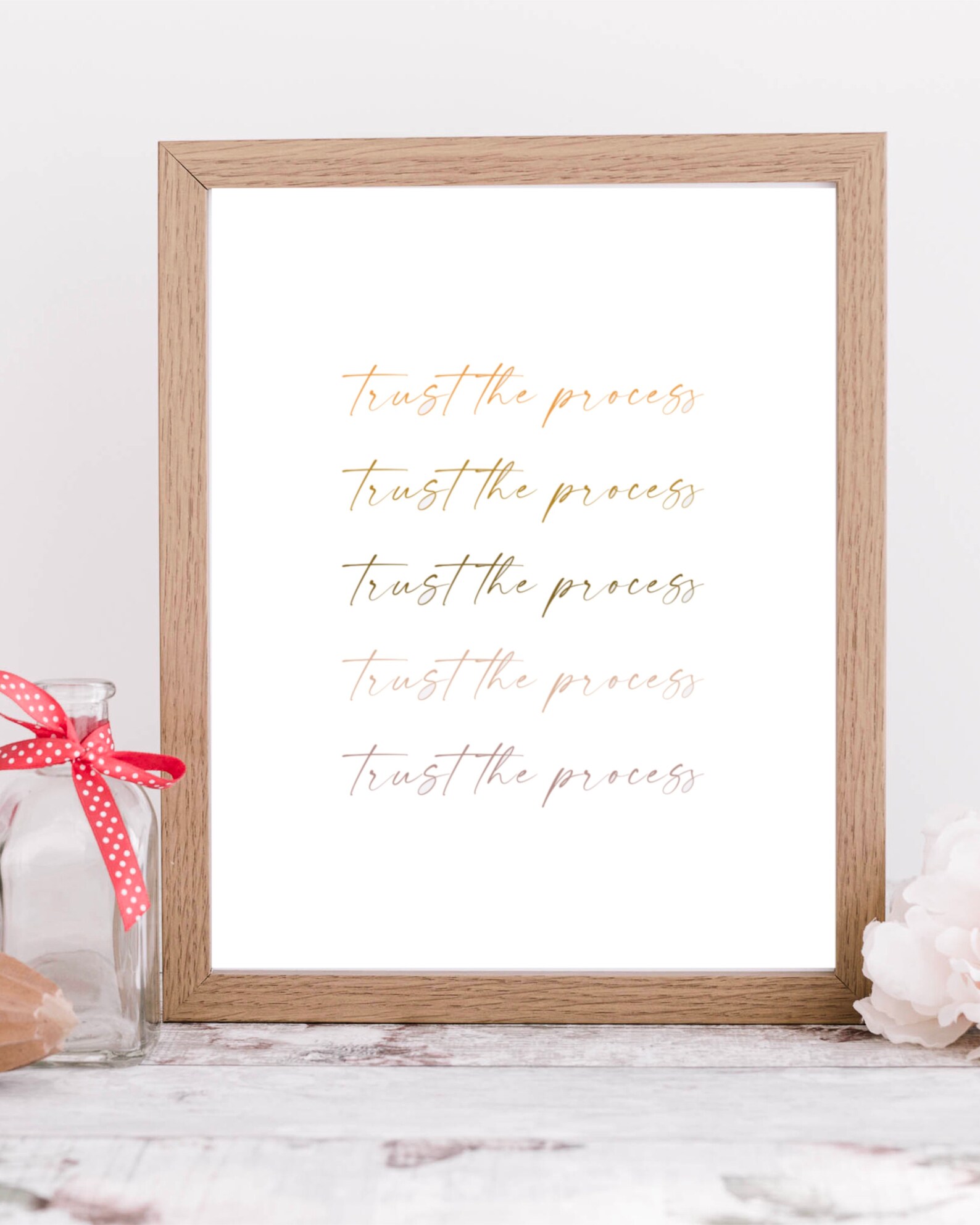 Trust the Process Wall Art, Printable Art, Quote Print, Positive Poster ...