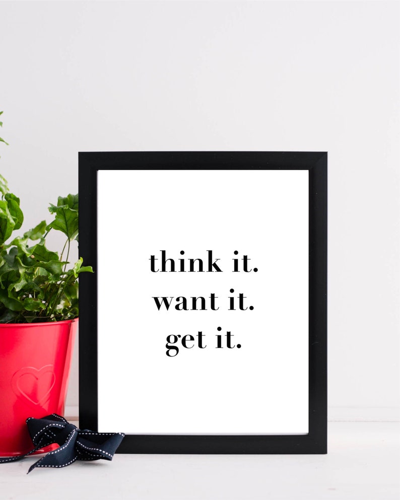 Go Getter Wall Art, Printable Art, Quote Print, Positive Poster ...