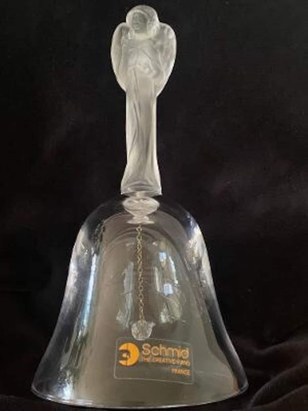 Schmid Angel Bell - French Crystal Bell - Frosted Angel - Dinner Bell ...