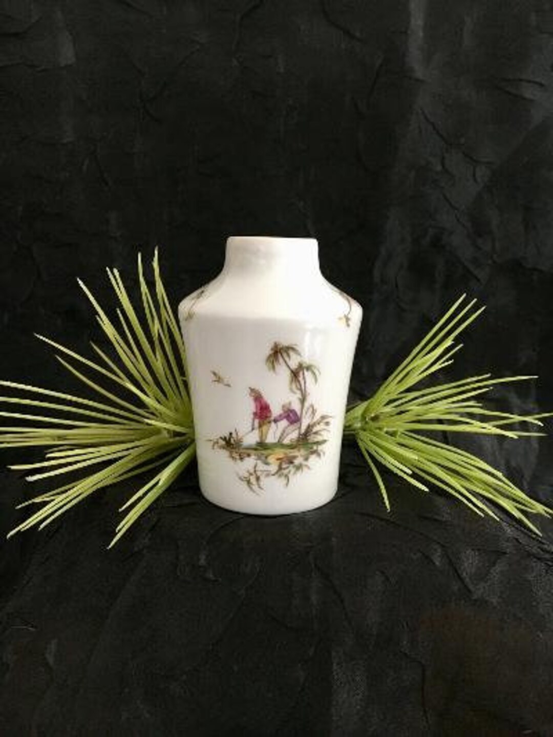 Limoges Raynaud & Co. Bud Vase - Asian Fishing Scene - Vintage Limoges ...