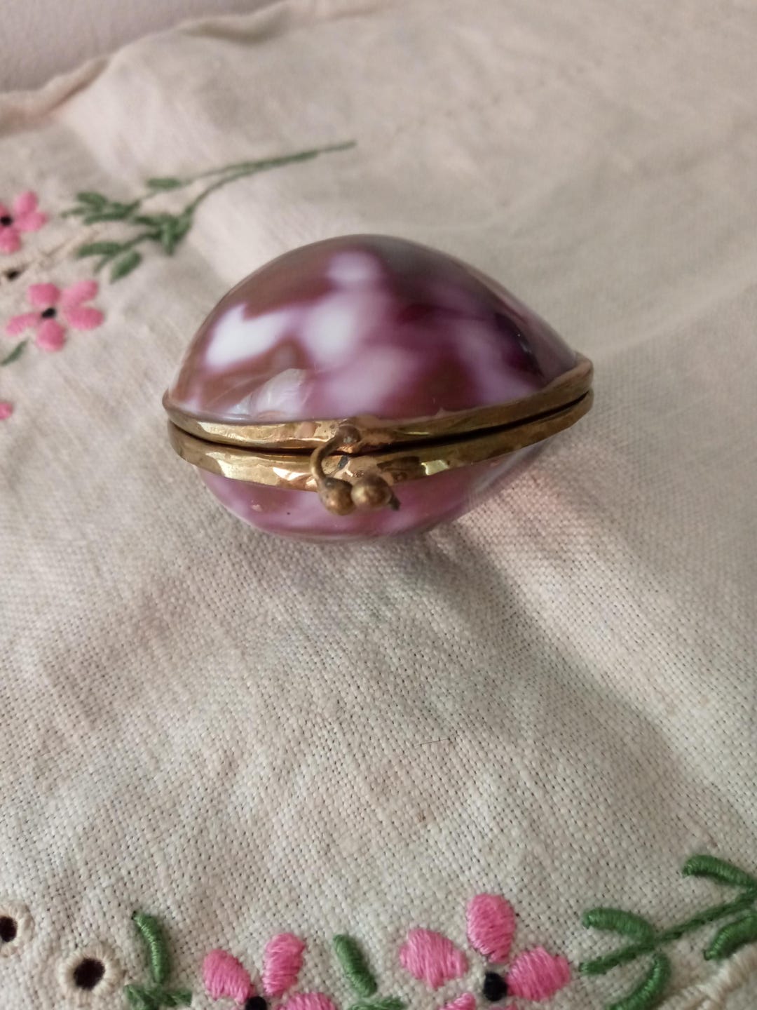 Vintage Shell Purse/ Trinket Box-vintage Shell Accessory-shell With ...