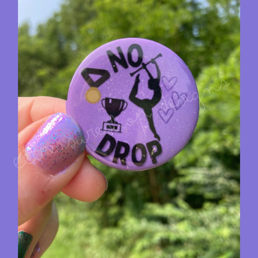 No Drop Baton Twirler Pinback Button, Baton Twirling Pin, Majorette ...