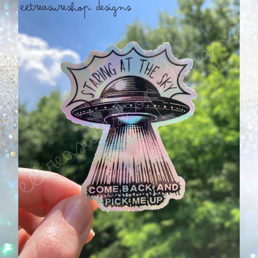 Come Back and Pick Me up TTPD Vinyl Waterproof Holographic UFO Sticker ...