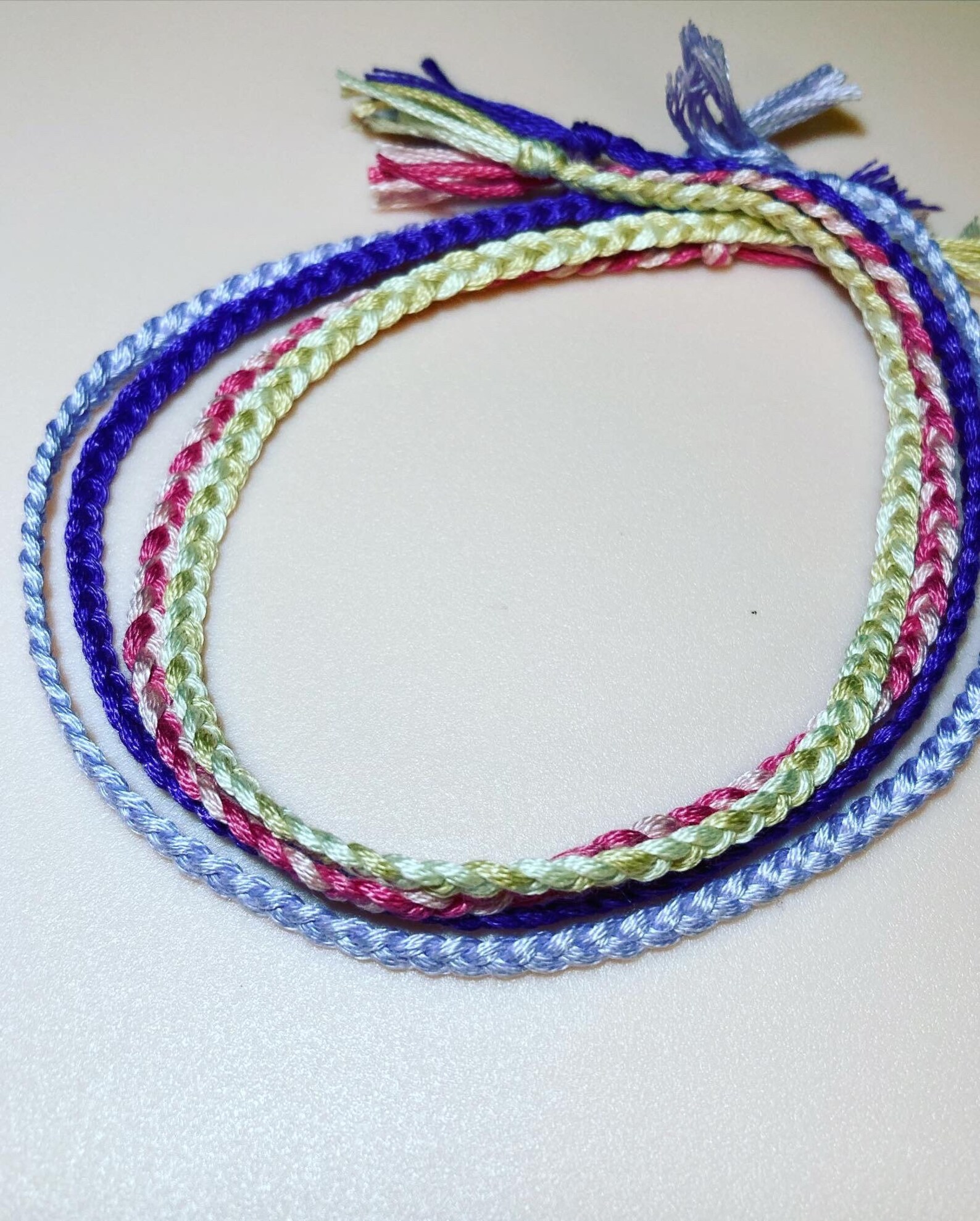 Custom Thread Braided Friendship Bracelets Stacking - Etsy