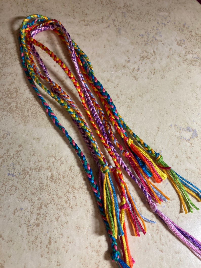 Custom Thread Braided Friendship Bracelets Stacking - Etsy
